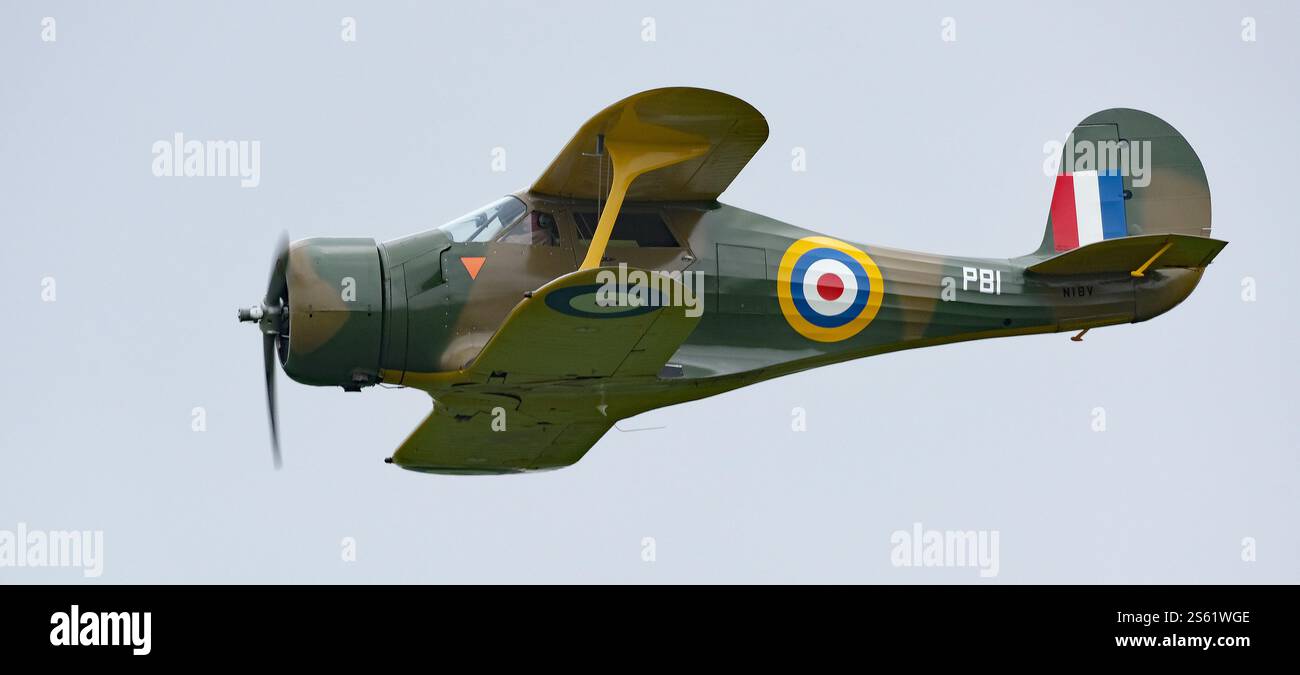 The Beechcraft Model 17 Staggerwing is an American biplane with an ...