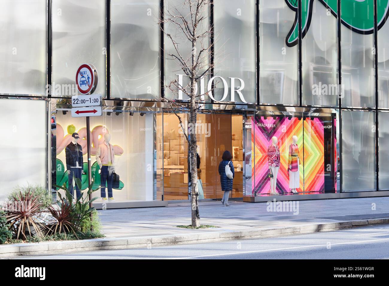 TOKYO, JAPAN - January 10, 2025: Street in with a Dior store in Tokyo's ...