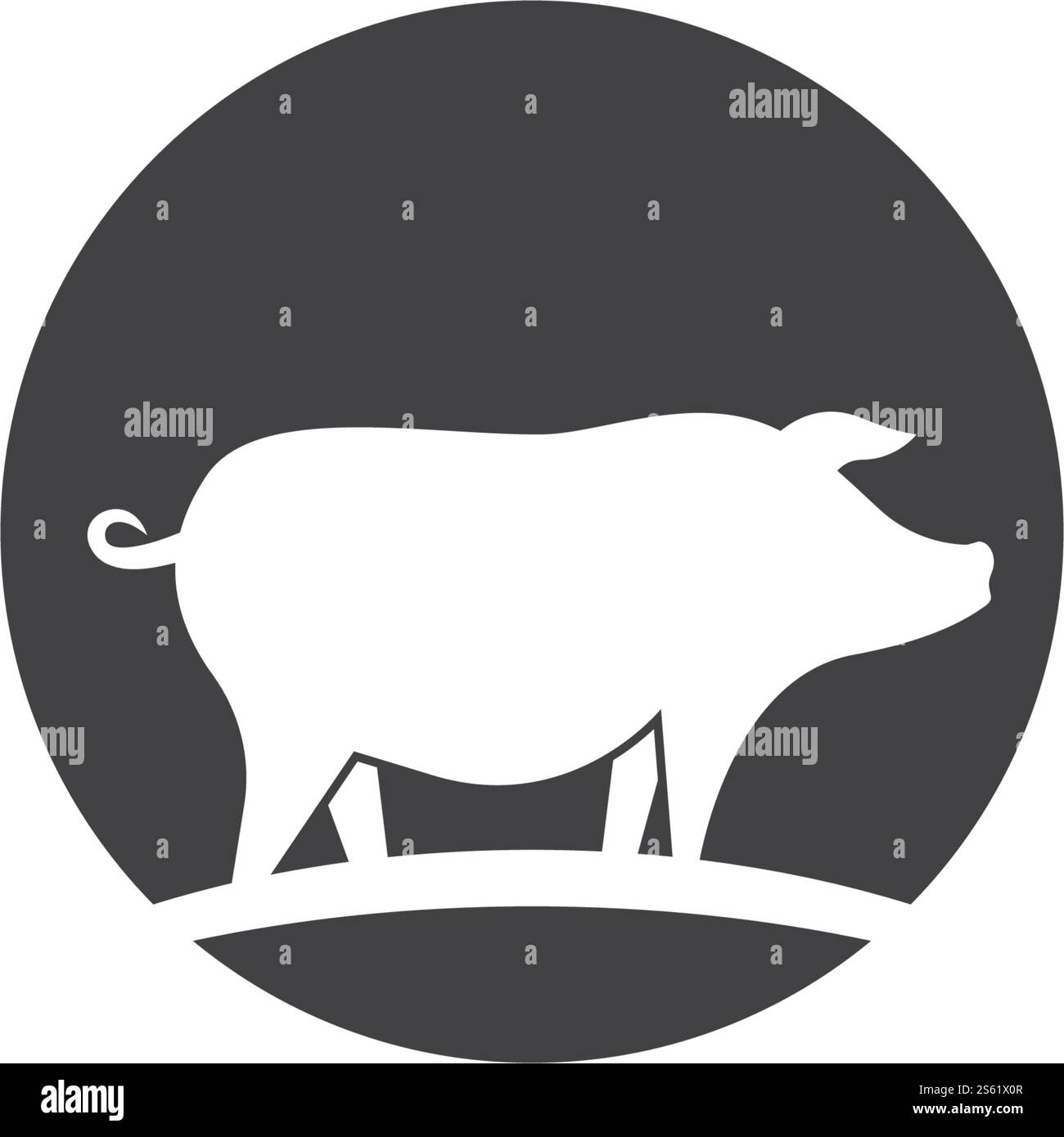 Pig logo illustration vector flat design Stock Vector Image & Art - Alamy