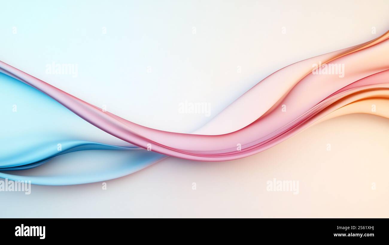 Delicate pastel curves and smooth flowing lines come together to create an elegant,abstract,and ...