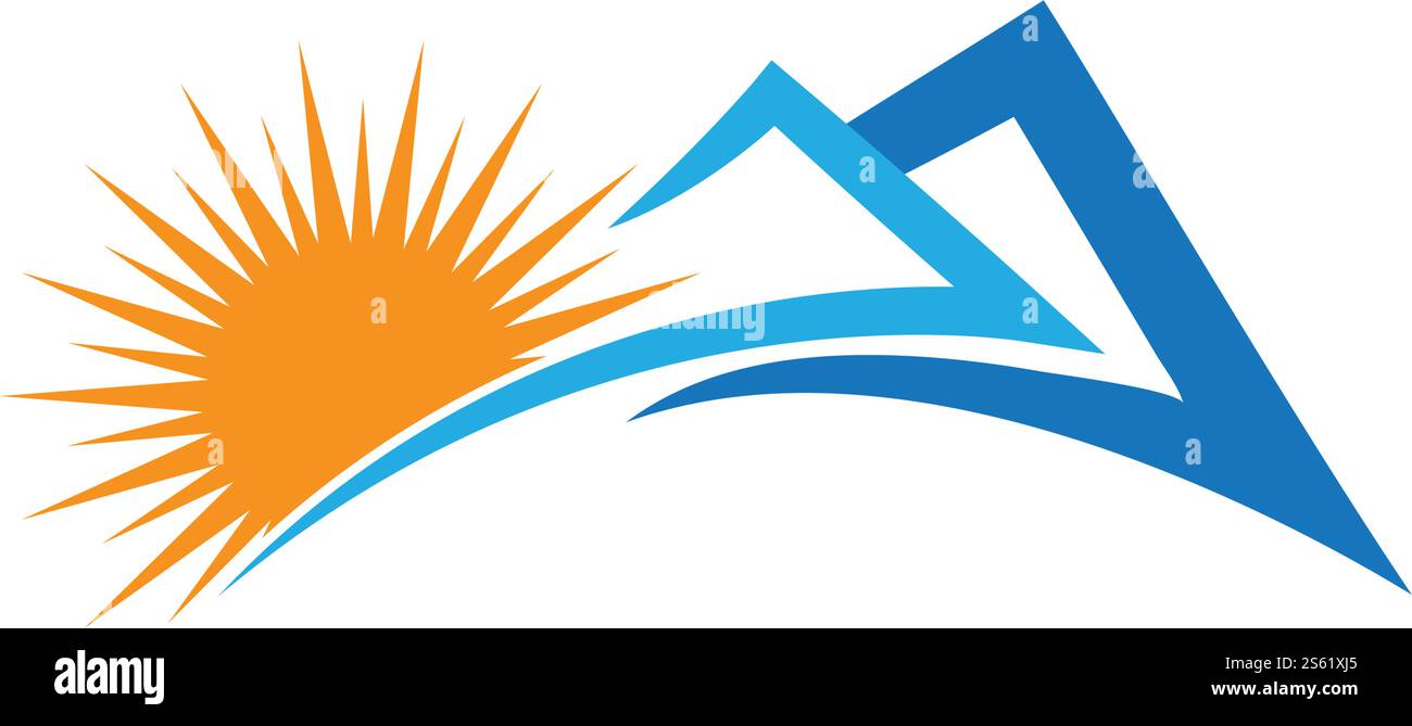 Mountains Logo vectorTemplate illustration Stock Vector Image & Art - Alamy