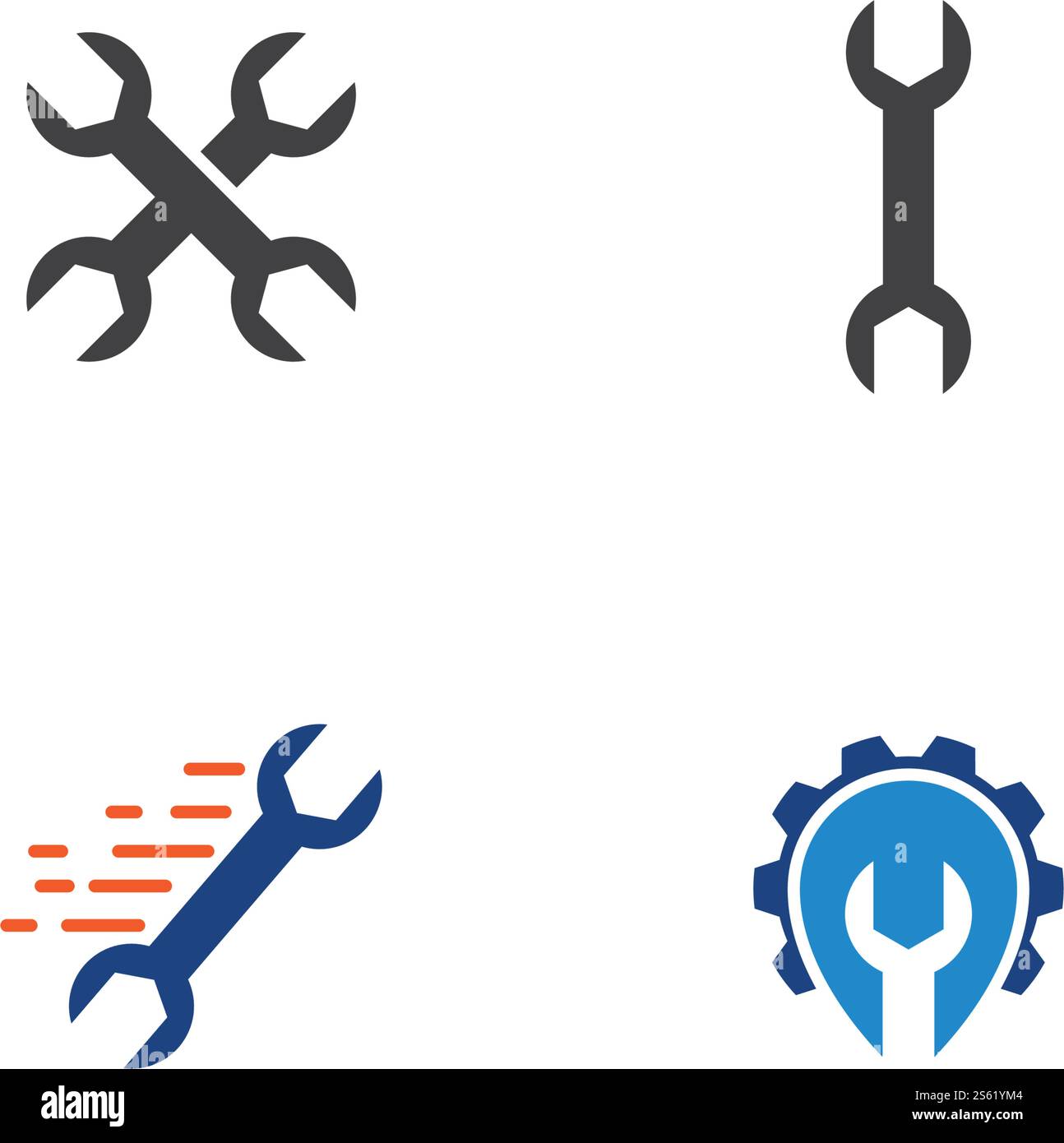 Wrench Service tool logo vector template Stock Vector Image & Art - Alamy