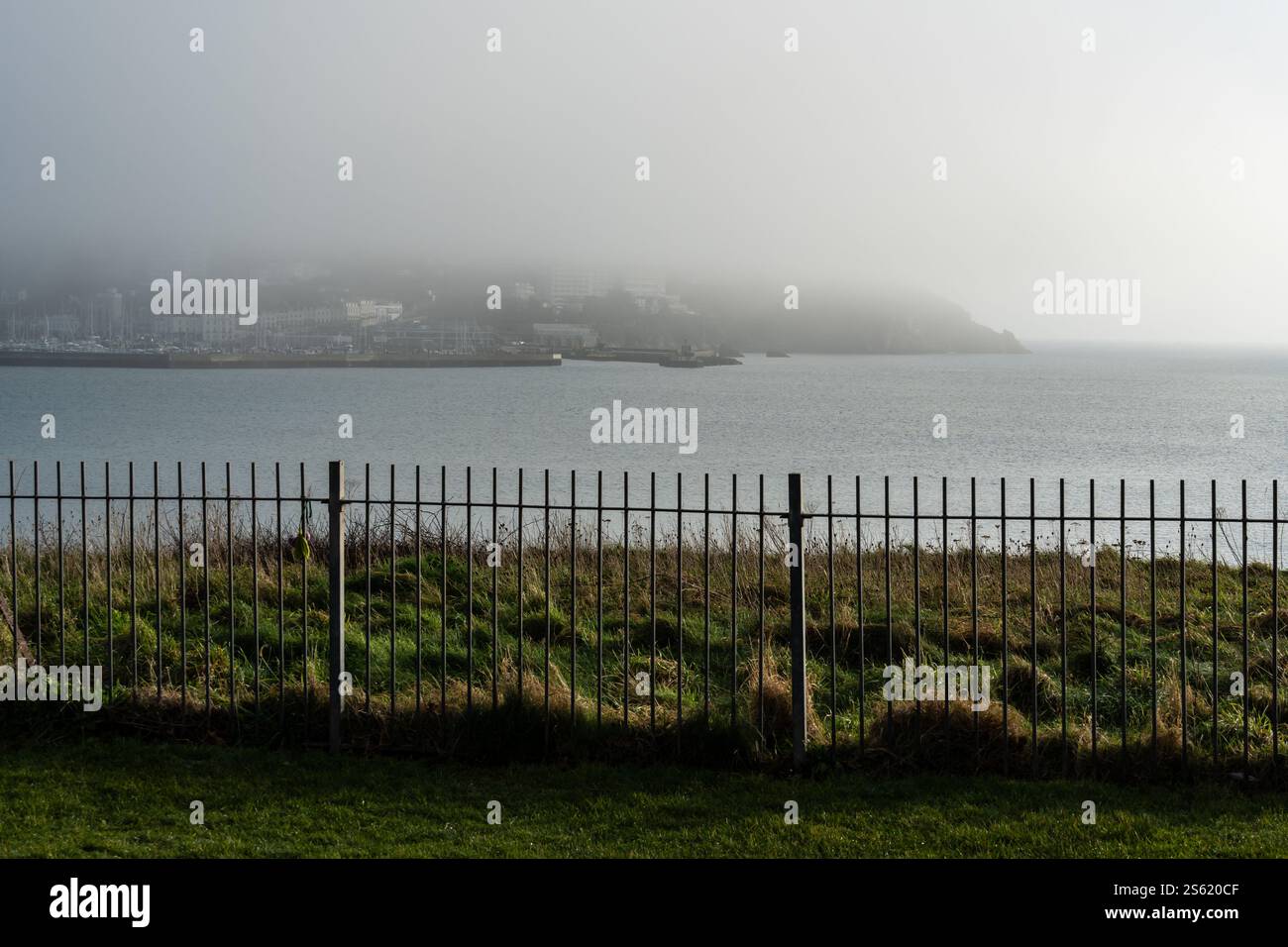 Torquay, UK. 15th Jan, 2025. Sea mist, or advection fog, comes in over ...