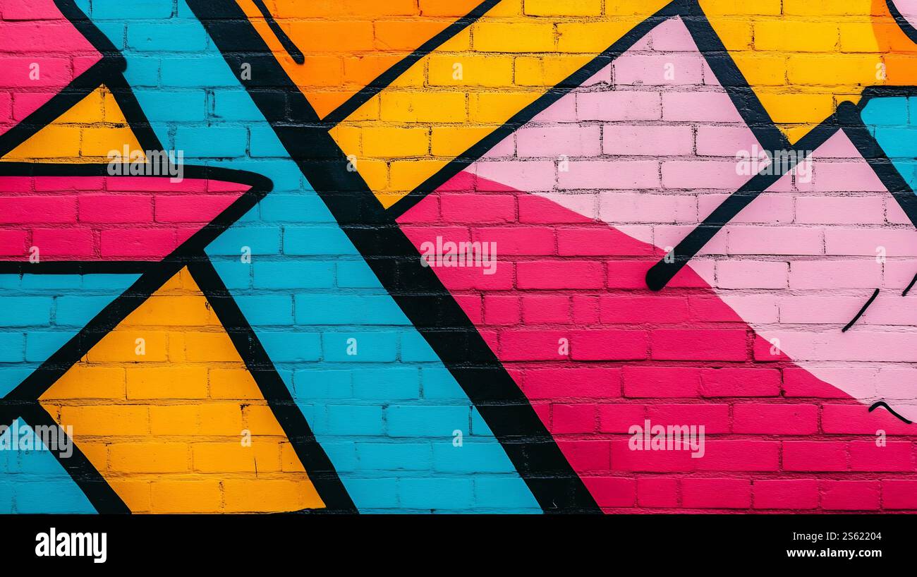 Captivating abstract graffiti patterns in a bold,vibrant color palette ...