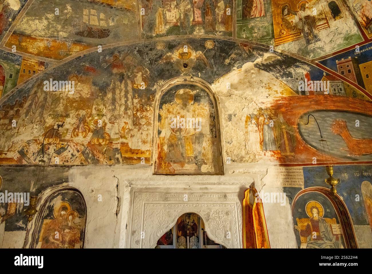 Interior of Monastery Saint Nicolas of Pau near Argalasti Pelion ...