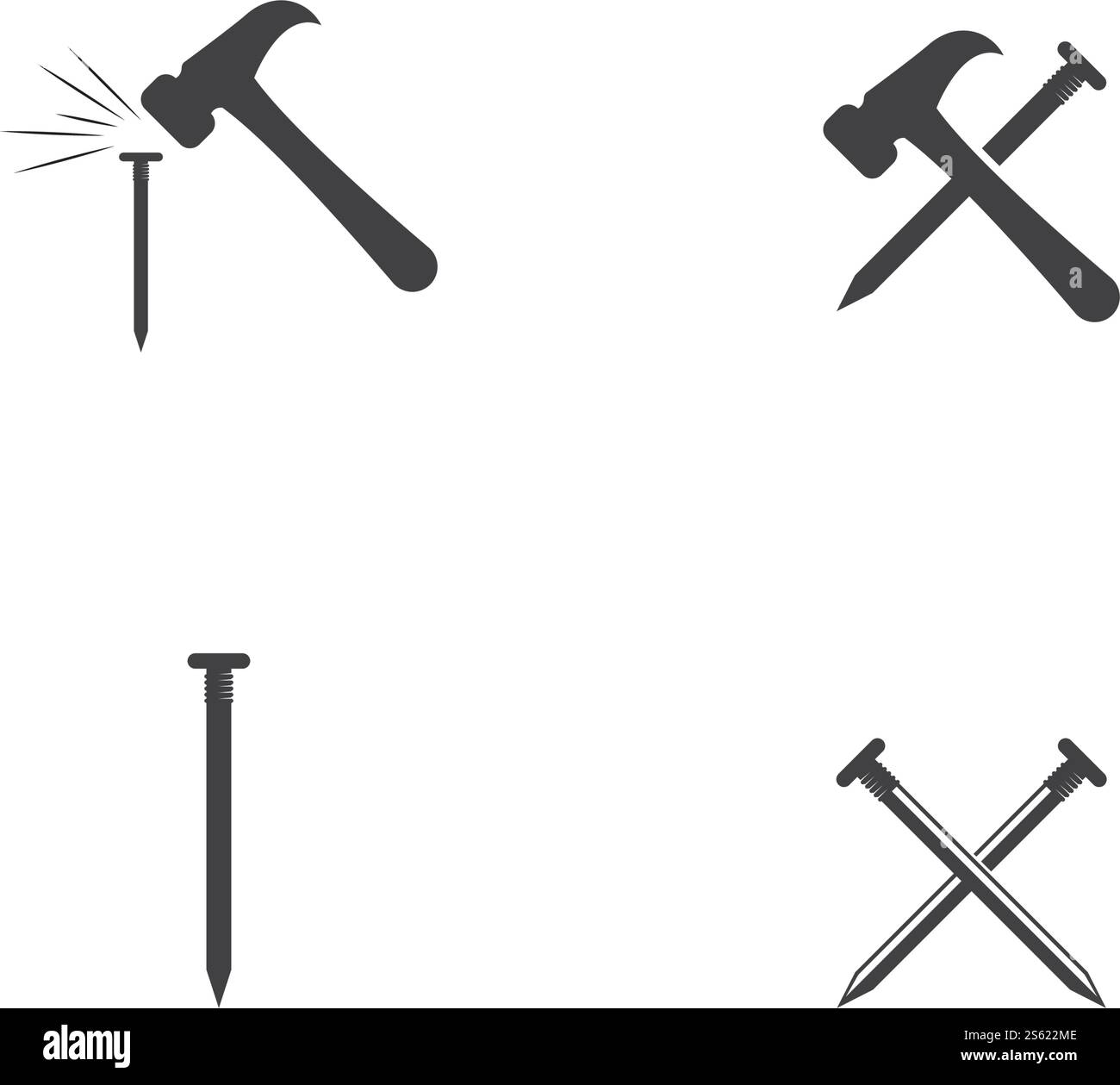 Hammer construction tool icon vector template Stock Vector Image & Art ...
