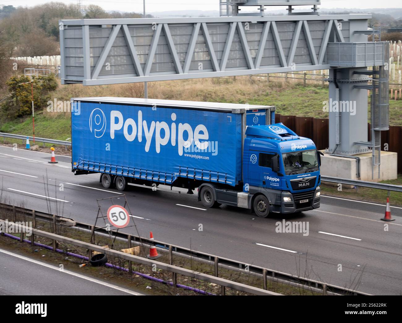 Polypipe lorry on the M42 motorway, West Midlands, UK Stock Photo - Alamy