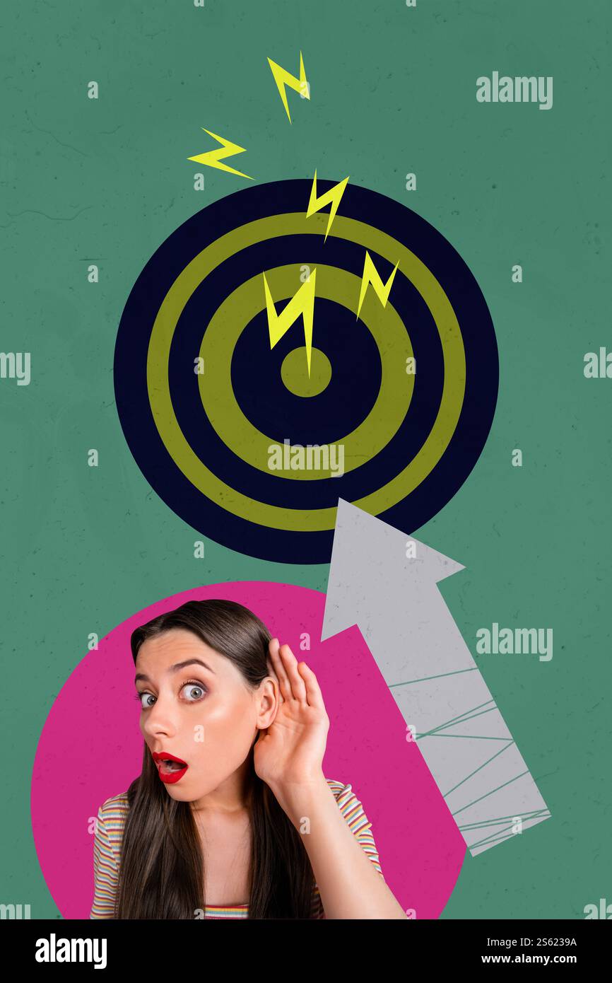 Composite trend artwork sketch image photo collage of aim target trader ...