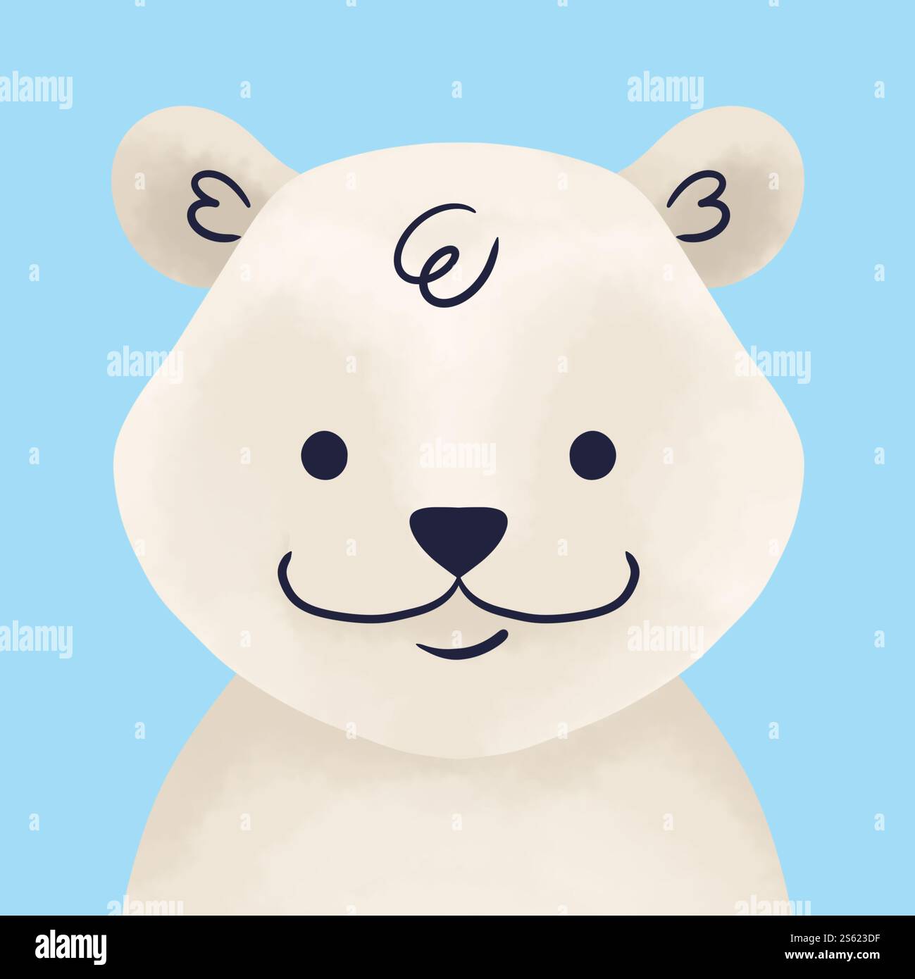Adorable polar bear illustration, perfect for children's books ...