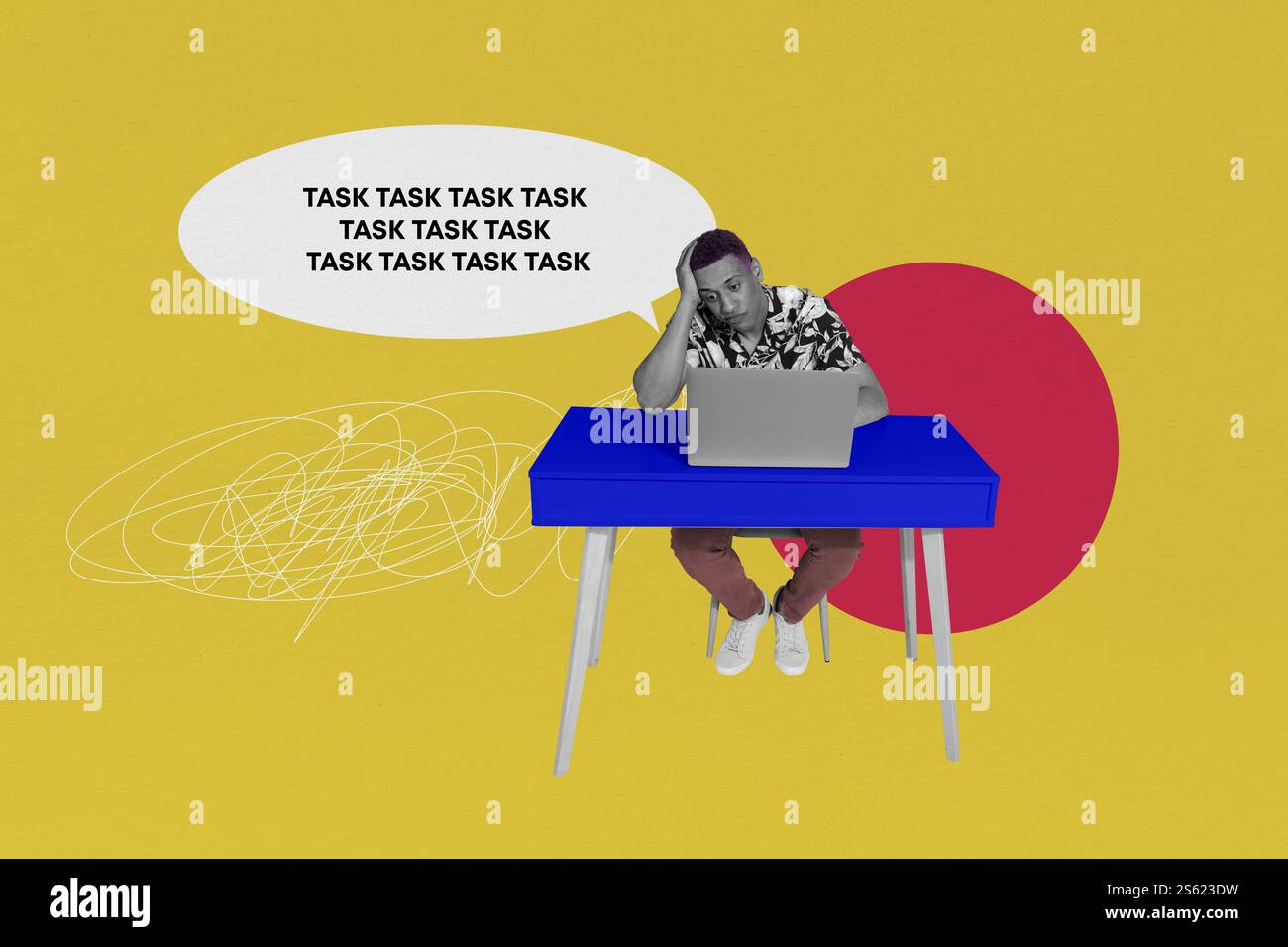 Composite trend artwork sketch image photo collage of young guy ...