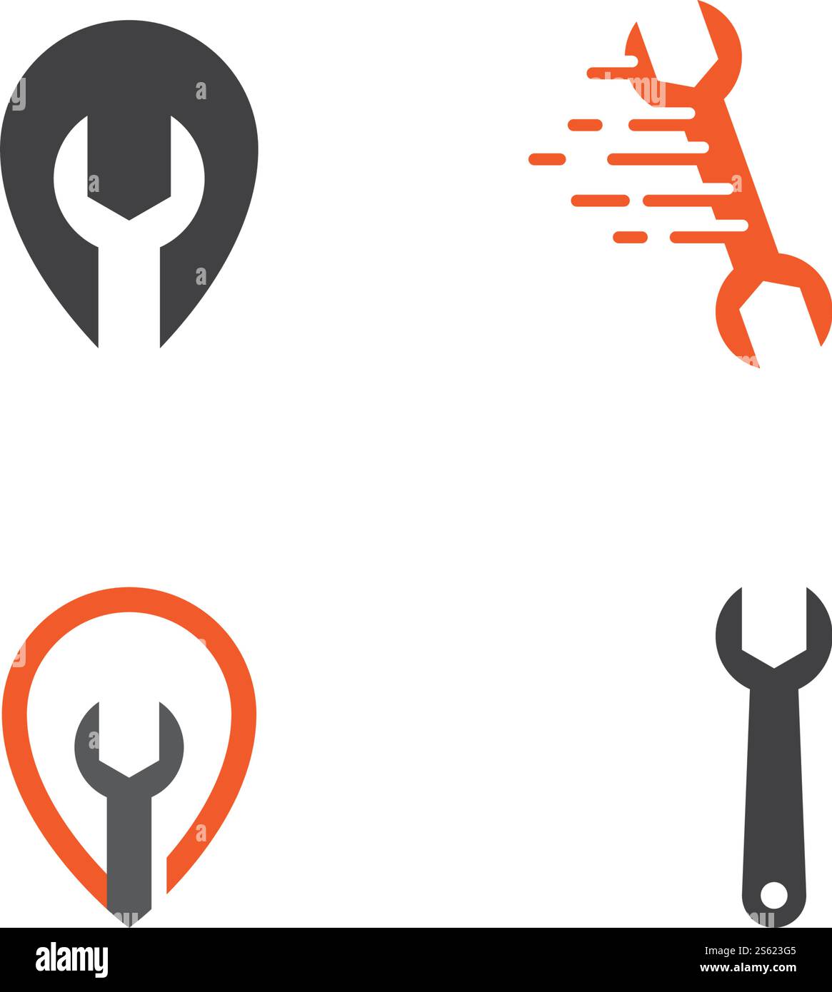 Wrench Service tool logo vector template Stock Vector Image & Art - Alamy