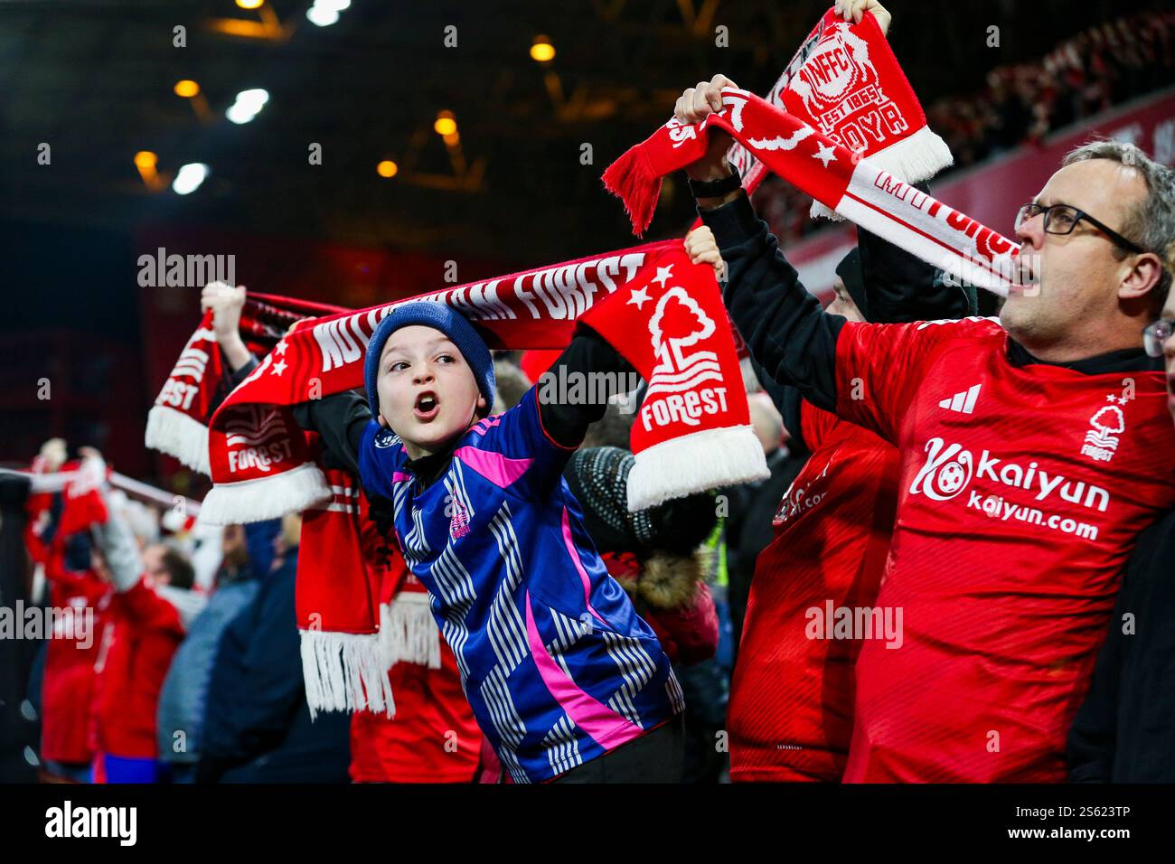 Forest fans celebrating goal during the Nottingham Forest FC v ...