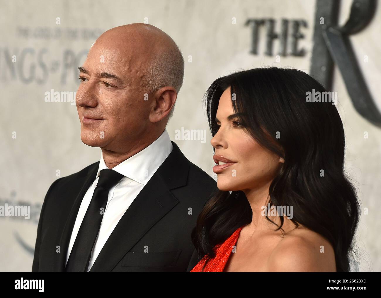 Jeff Bezos and Lauren Sanchez attends 'The Lord Of The Rings: The Rings ...