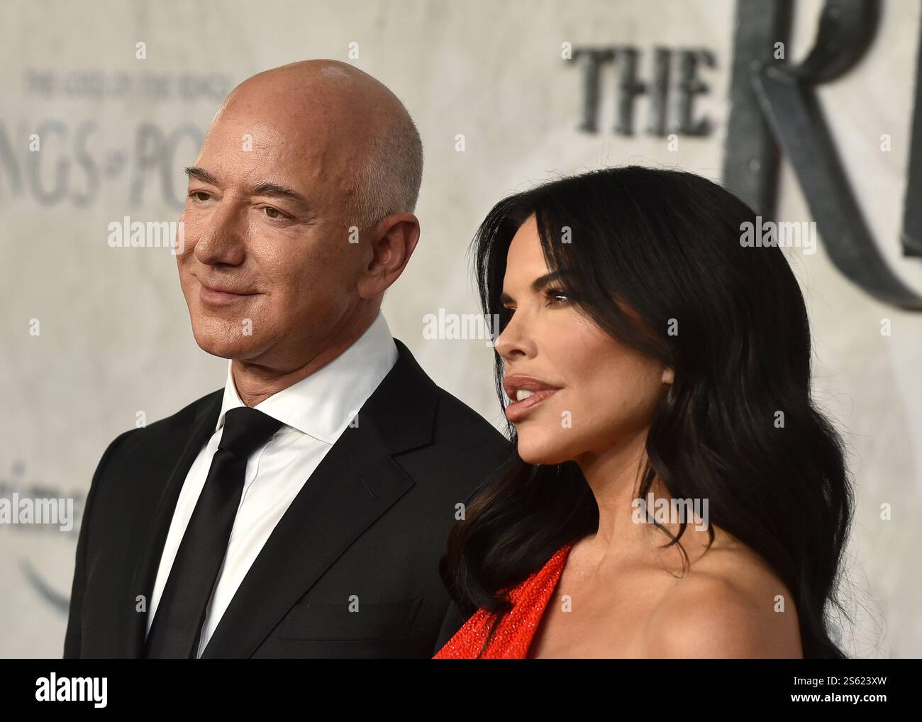 Jeff Bezos and Lauren Sanchez attends 'The Lord Of The Rings: The Rings ...