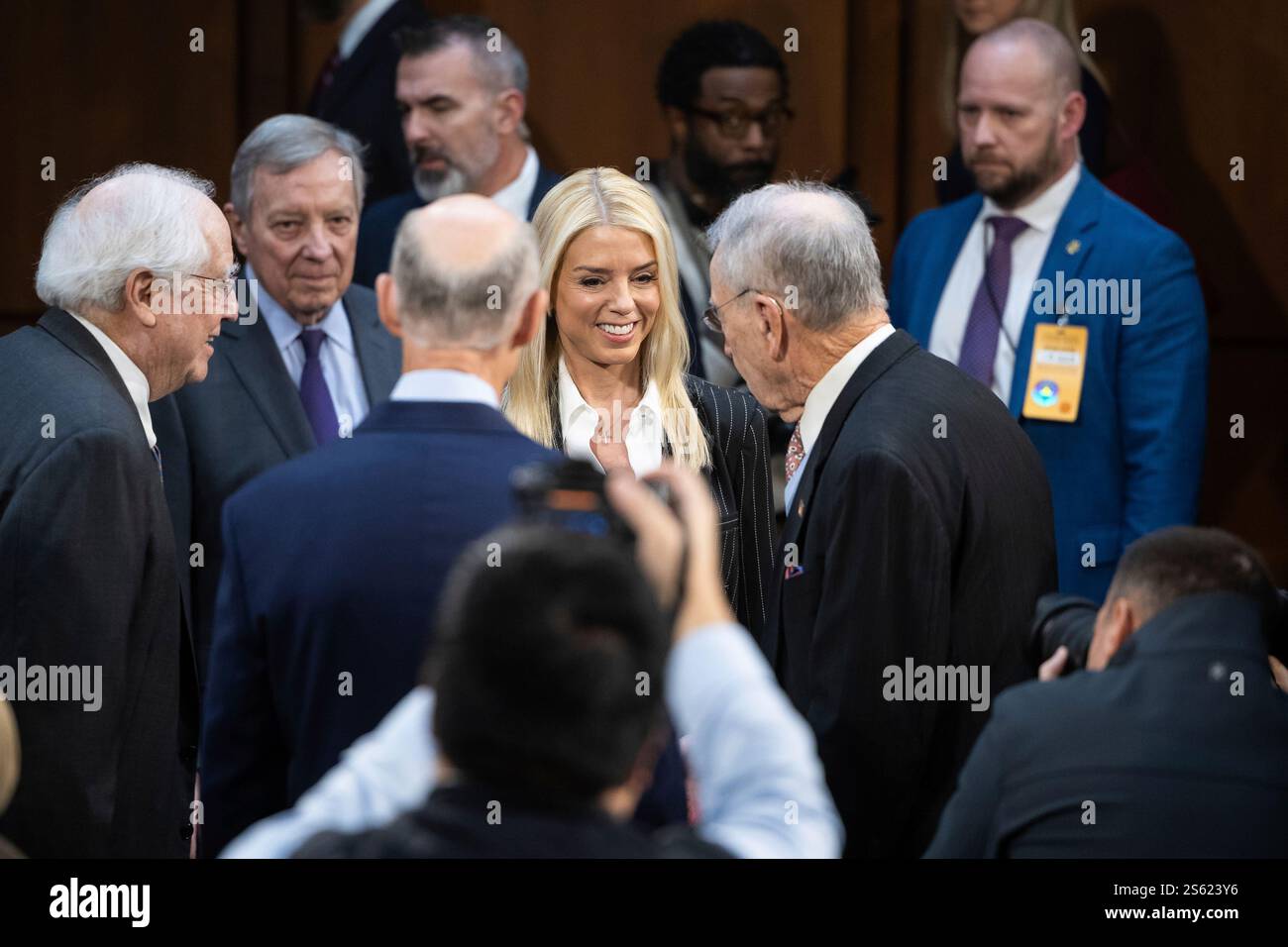 Pam Bondi, President-elect Donald Trump's nominee for attorney general, arrives for her ...