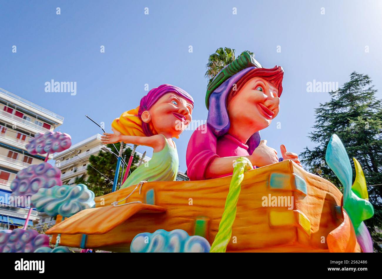 Two Giant Female Figures at the Annual Carnival of Patras, Greece ...