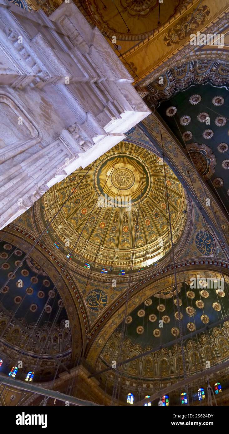 Ceiling at the Mosque of Muhammad Ali Pasha. Cairo, Egypt Stock Photo ...