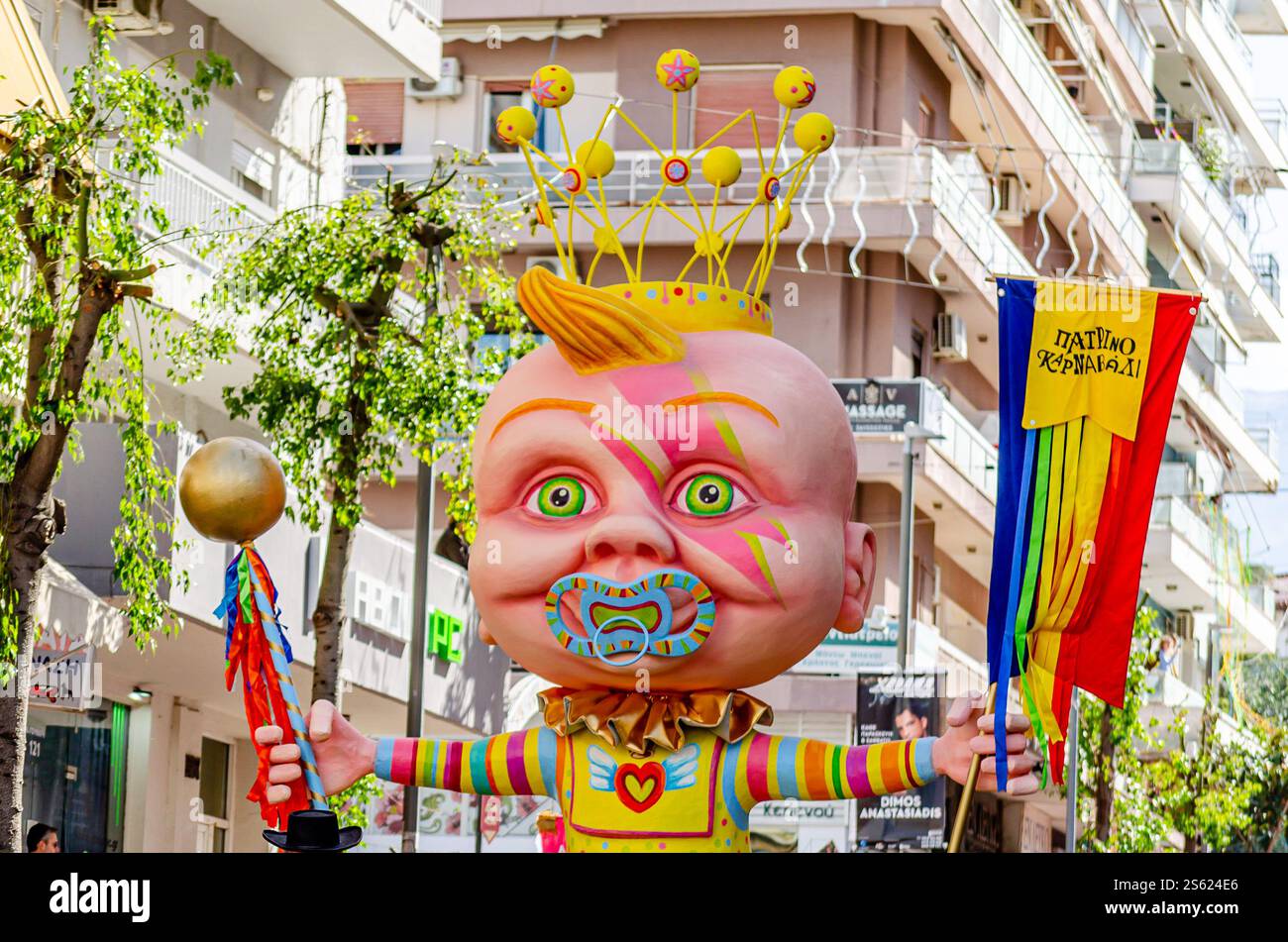Happy Giant Baby King of Carnival Float at the Annual Traditional ...