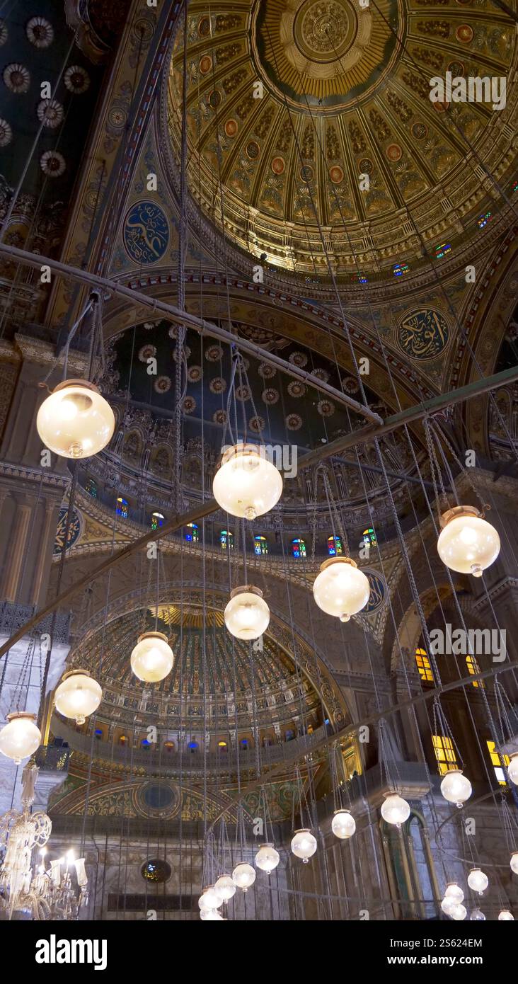 Ceiling at the Mosque of Muhammad Ali Pasha. Cairo, Egypt Stock Photo ...