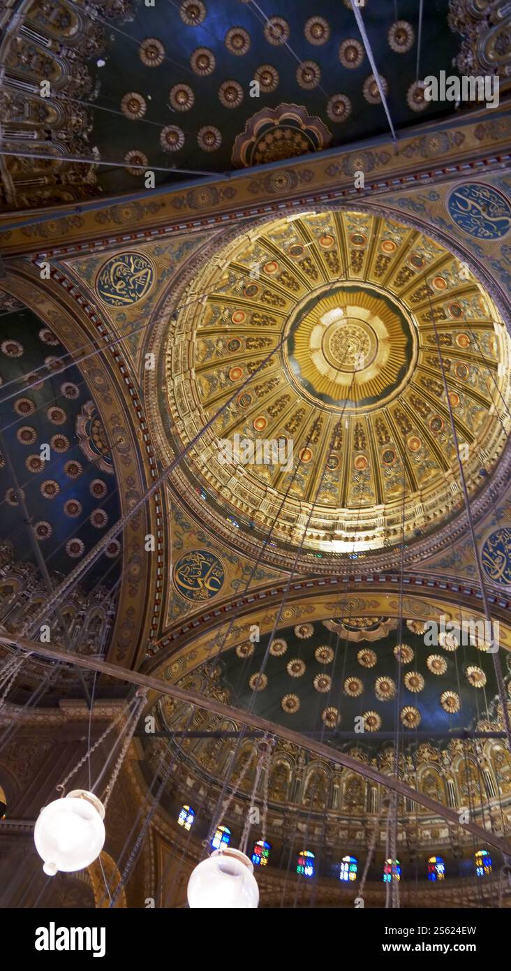 Ceiling at the Mosque of Muhammad Ali Pasha. Cairo, Egypt Stock Photo ...