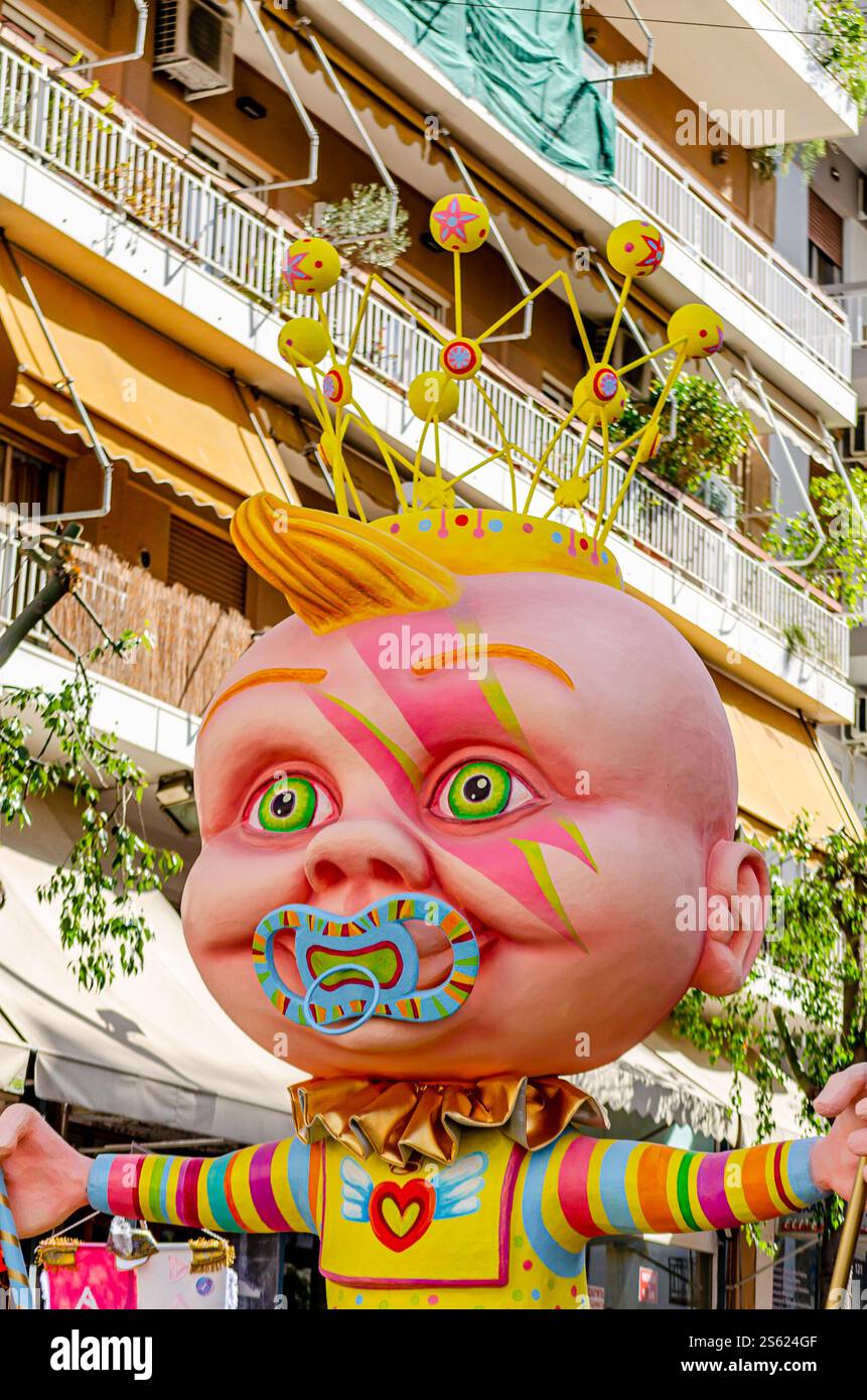Funny Giant Baby King of Carnival Float at the Annual Traditional ...