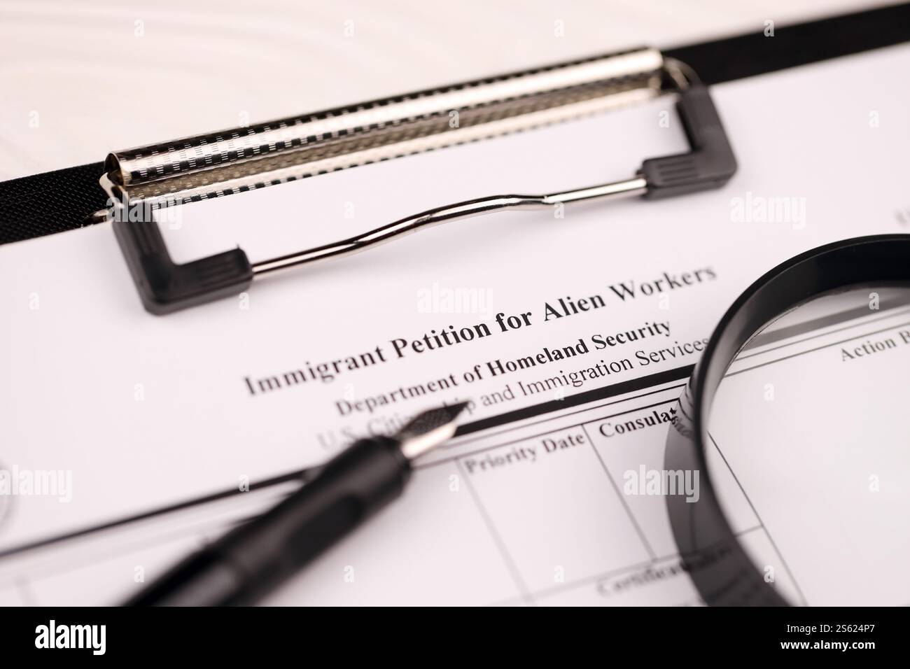 I-140 Immigrant petition for alien workers blank form on A4 tablet lies ...