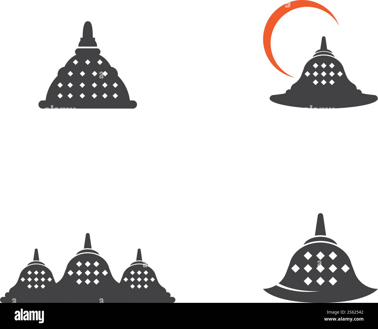 Stupa temple logo flat design vector Stock Vector Image & Art - Alamy