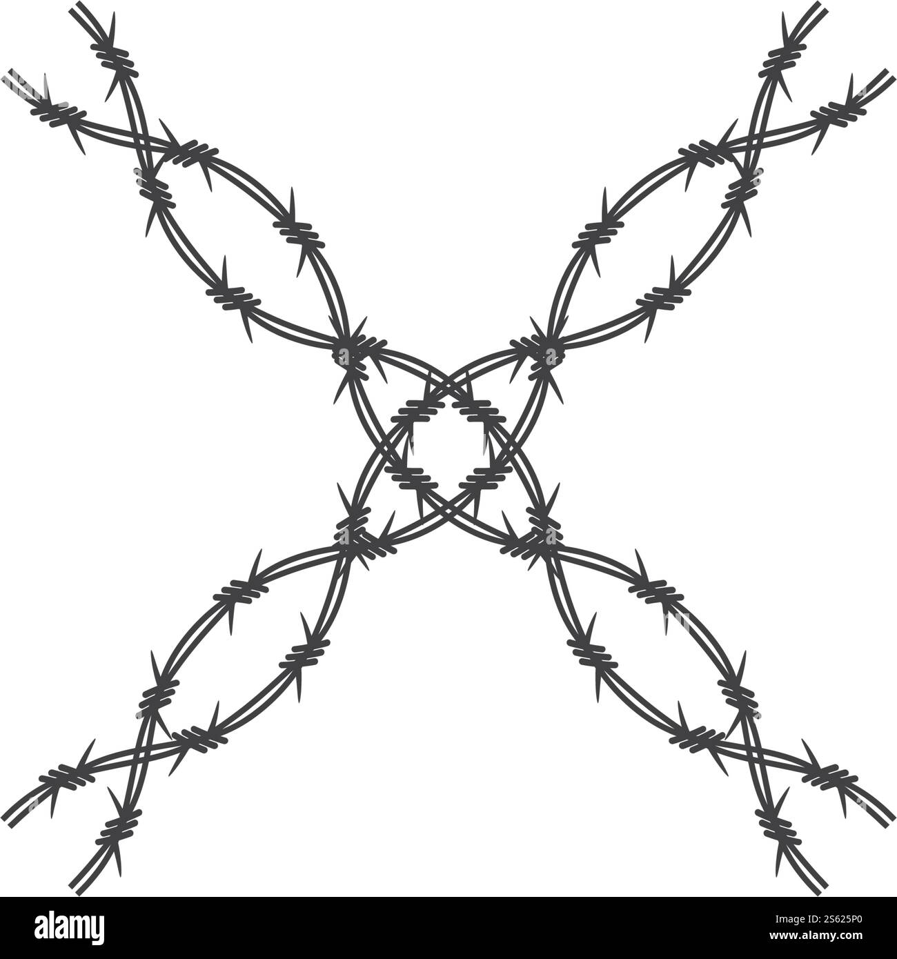 Barbed wire illustration vector flat design Stock Vector Image & Art ...