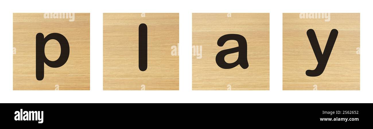 Play word lettering design Cut Out Stock Images & Pictures - Alamy