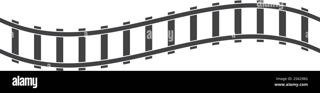 Railway illustration vector flat design Stock Vector Image & Art - Alamy