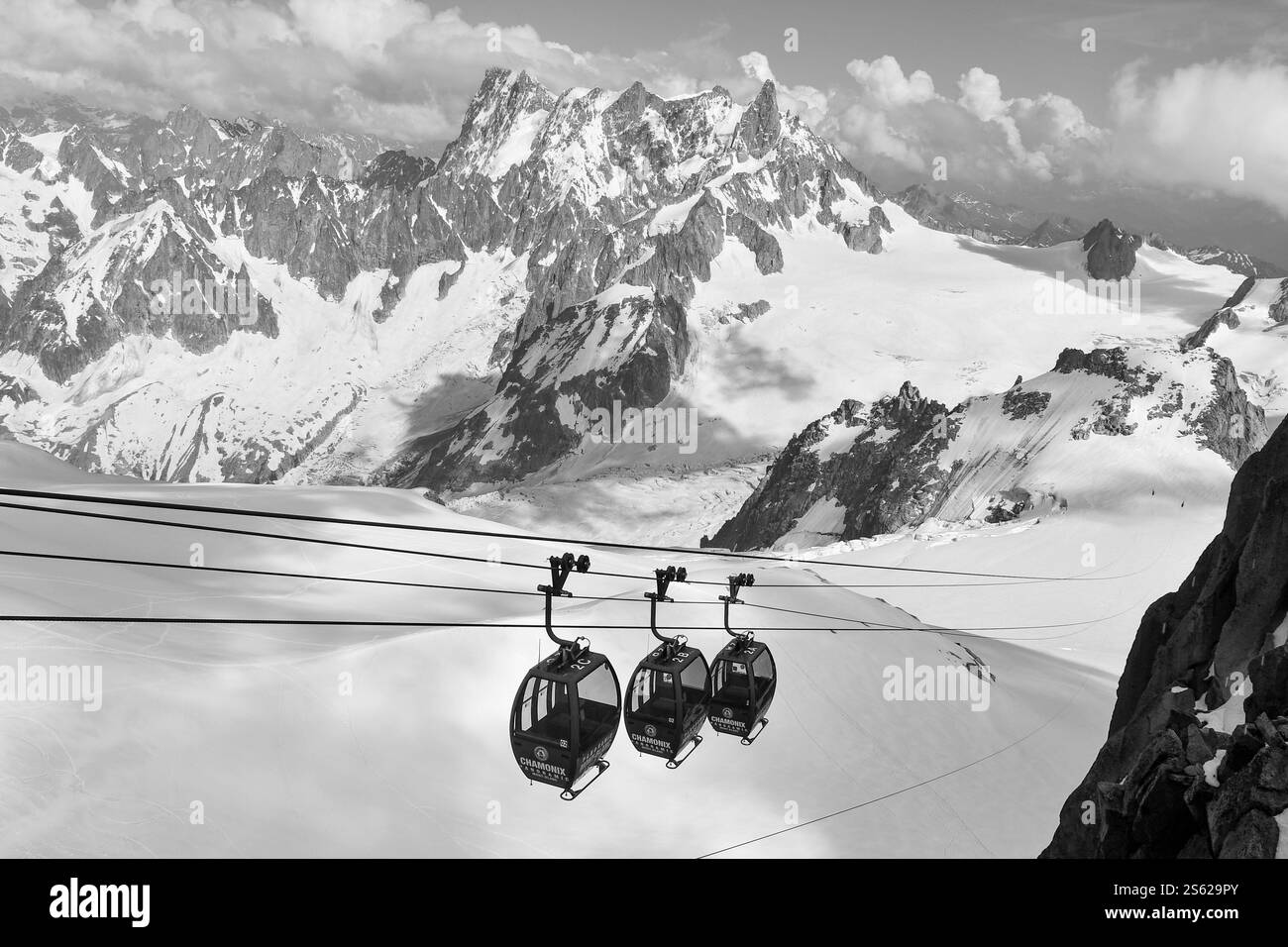 Dent du geant mont Black and White Stock Photos & Images - Alamy