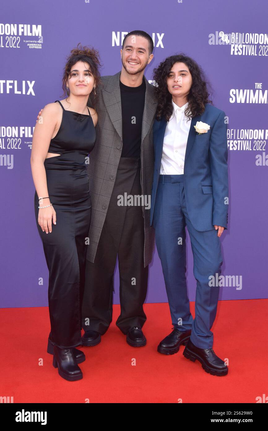 Nathalie Issa, Ahmed Malek and Manal Issa attends ‘The Swimmers’ - UK ...