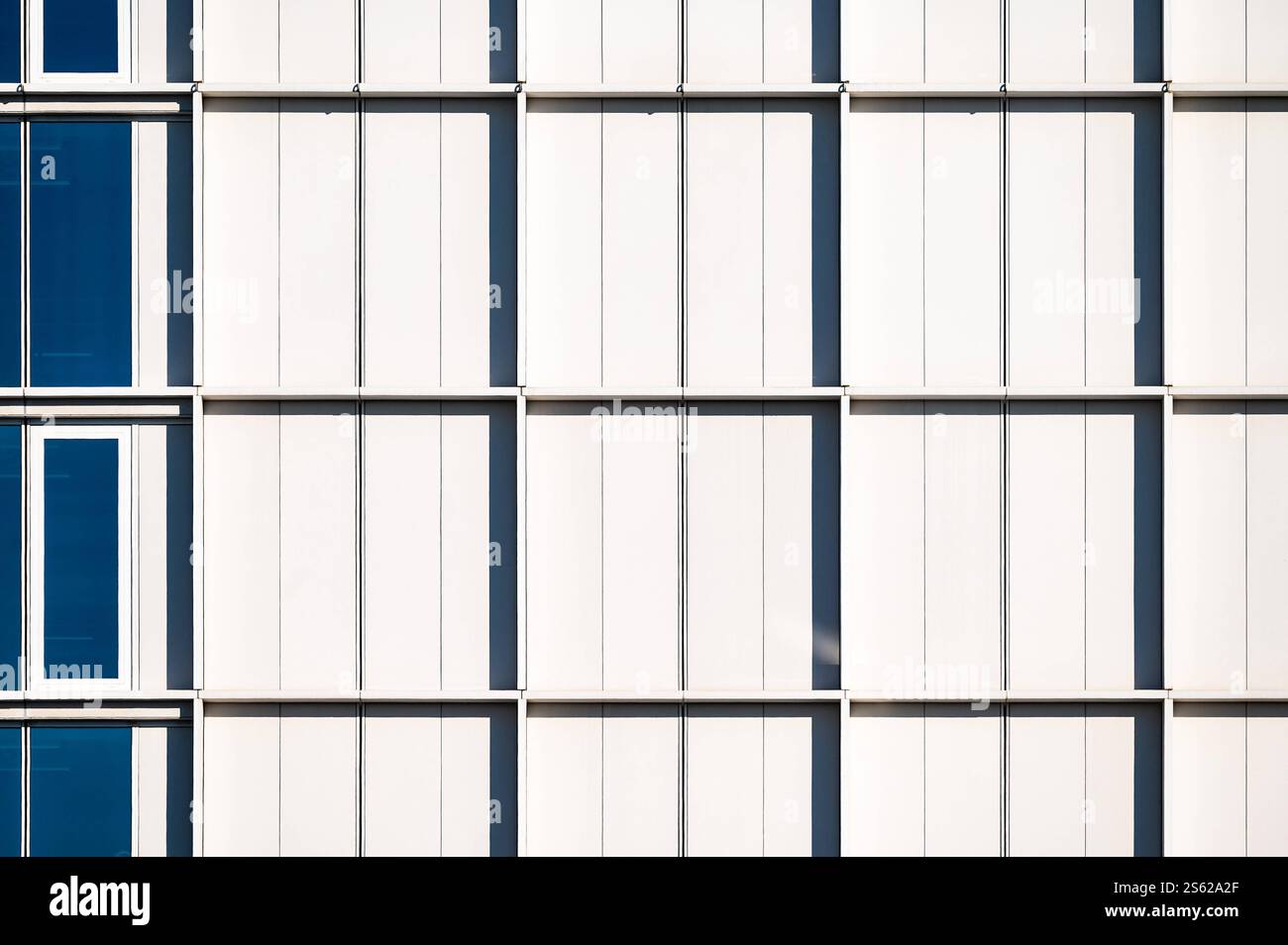 Abstract rectangular patterns of a renovated office building in ...