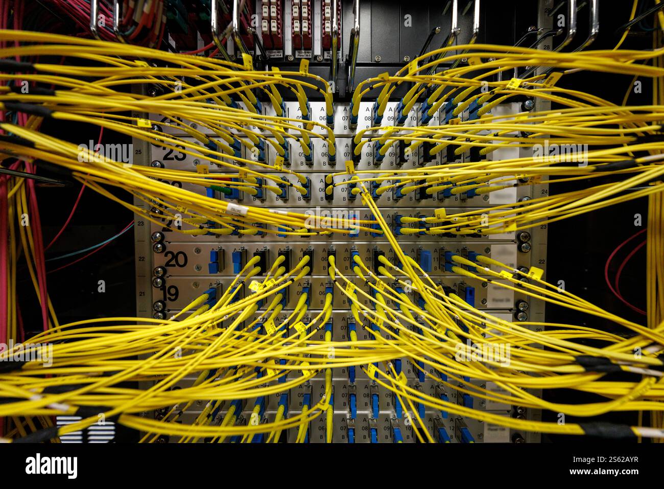 PRODUCTION - 19 November 2024, Bavaria, Nuremberg: Fiber optic cable ...