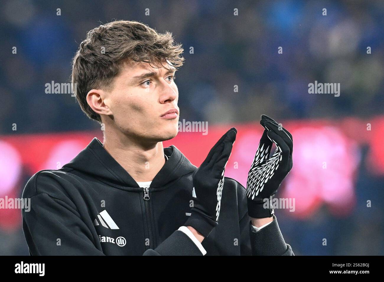 Bergamo, Italy. 14th Jan, 2025. SAVONA Nicolo (Juventus Fc) greetings ...