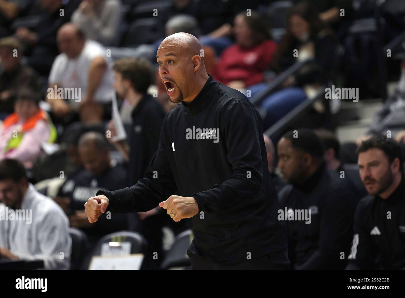 SPARTANBURG, SC - JANUARY 01: Wofford Terriers head coach Dwight Perry ...