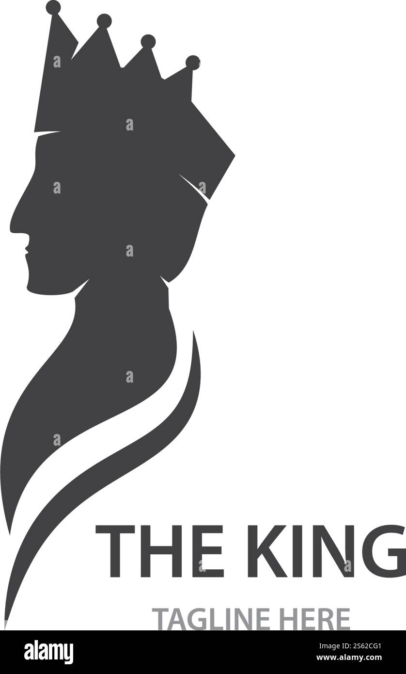 King character logo vector template Stock Vector Image & Art - Alamy