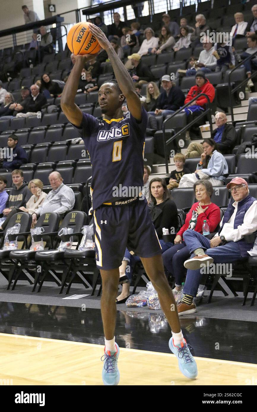 SPARTANBURG, SC - JANUARY 01: UNC Greensboro Spartans forward Demetrius ...