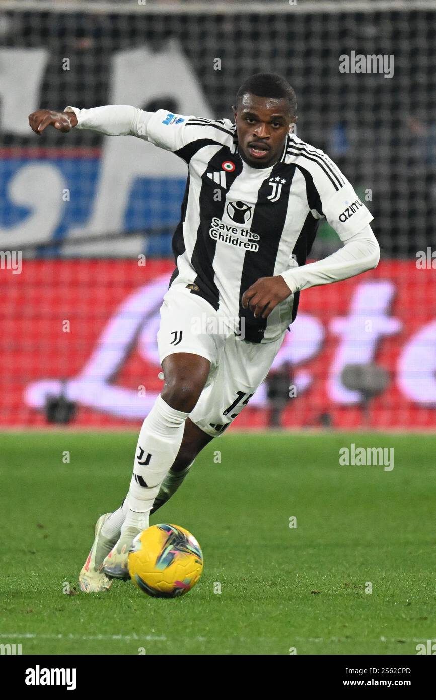 Bergamo, Italy. 14th Jan, 2025. Pierre Kalulu (Juventus Fc) in action ...