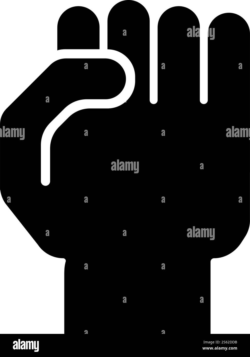 Fist icon black color vector illustration flat style simple image. Fist ...