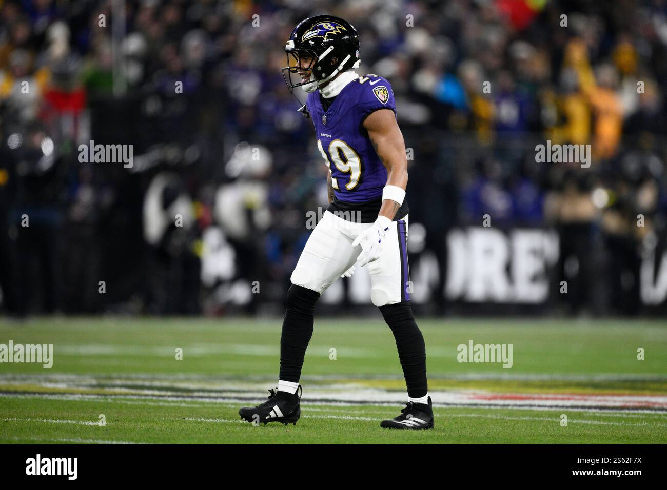 Baltimore Ravens safety Ar'Darius Washington (29) in action during the ...