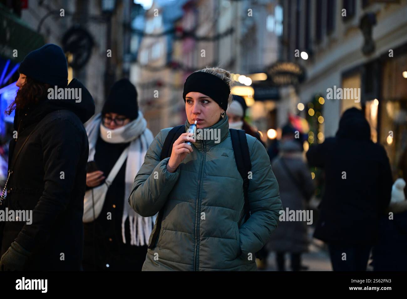 Stockholm, Uppland, Sweden. December 31 2024. People on the street ...
