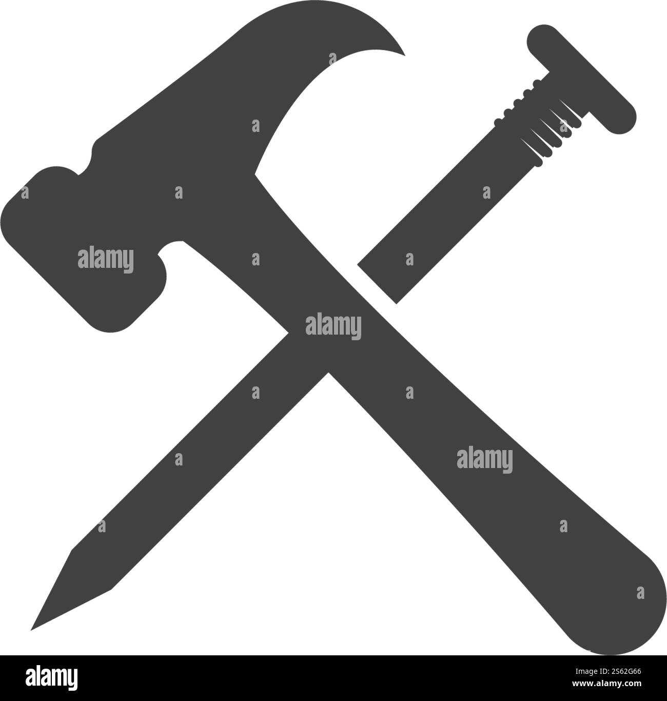 Nail construction tool icon vector Stock Vector Image & Art - Alamy