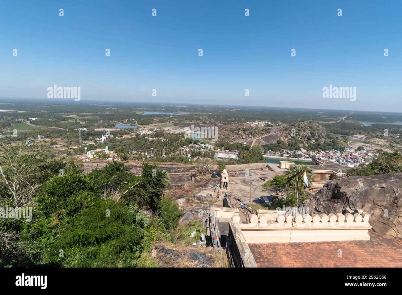 A sweeping vista from Shravanabelagola shows the surrounding town and ...