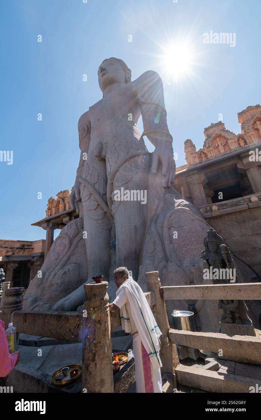 Shravanabelagola, Karnataka, India - January 11 2023: A Jain temple ...