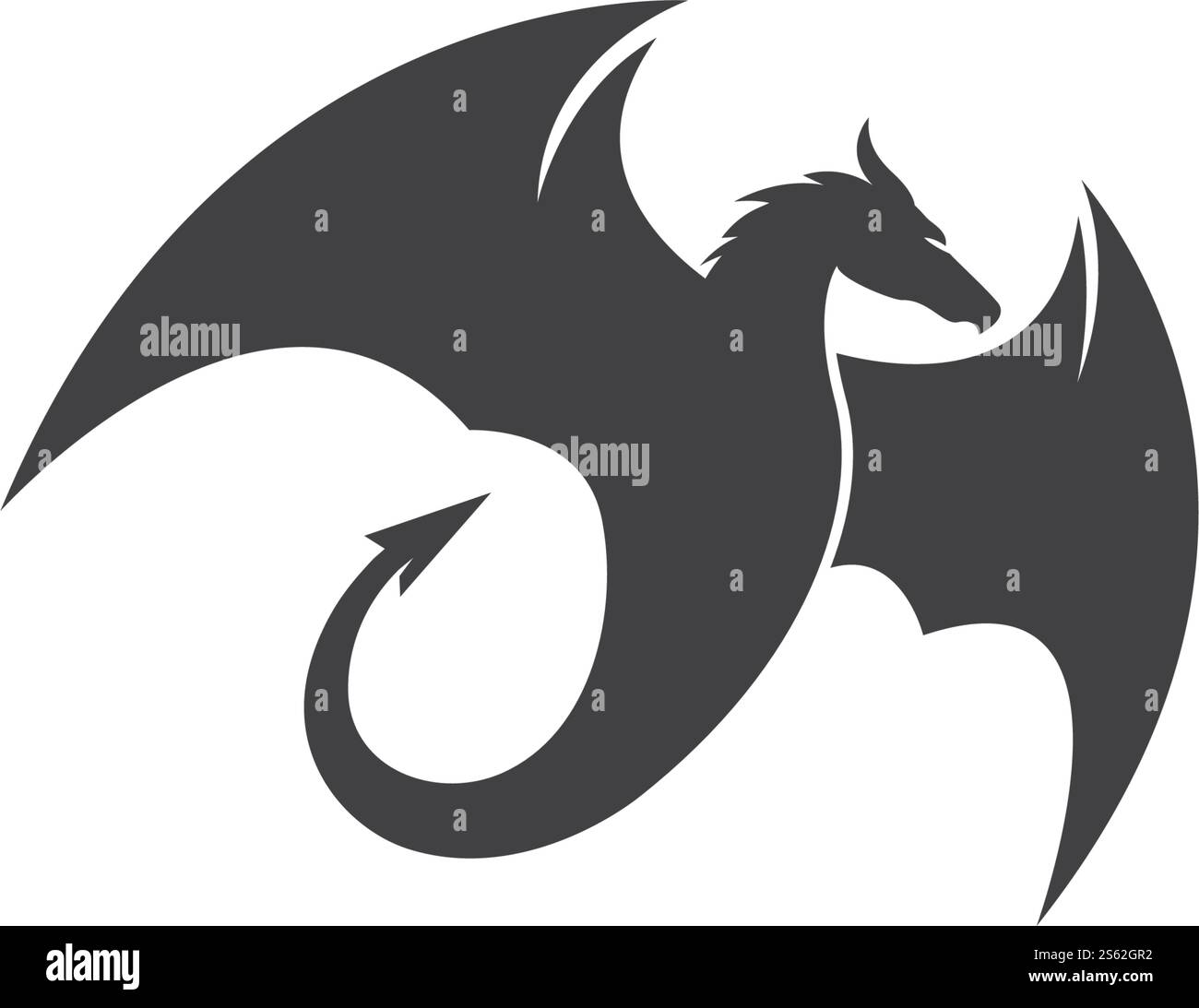 Dragon logo template vector illustration Stock Vector Image & Art - Alamy