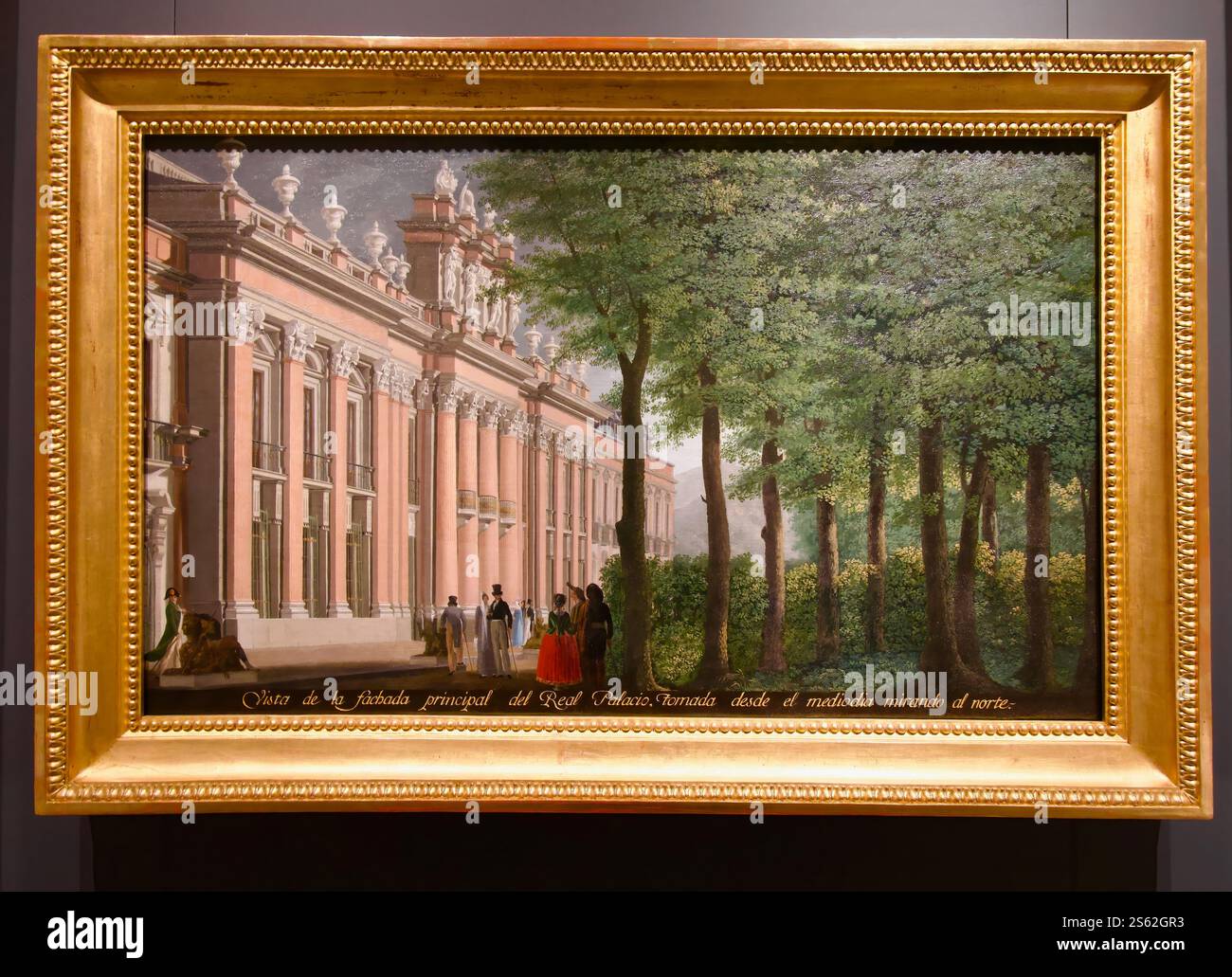 19th century oil painting Views of La Granja Main Facade San Ildefonso ...