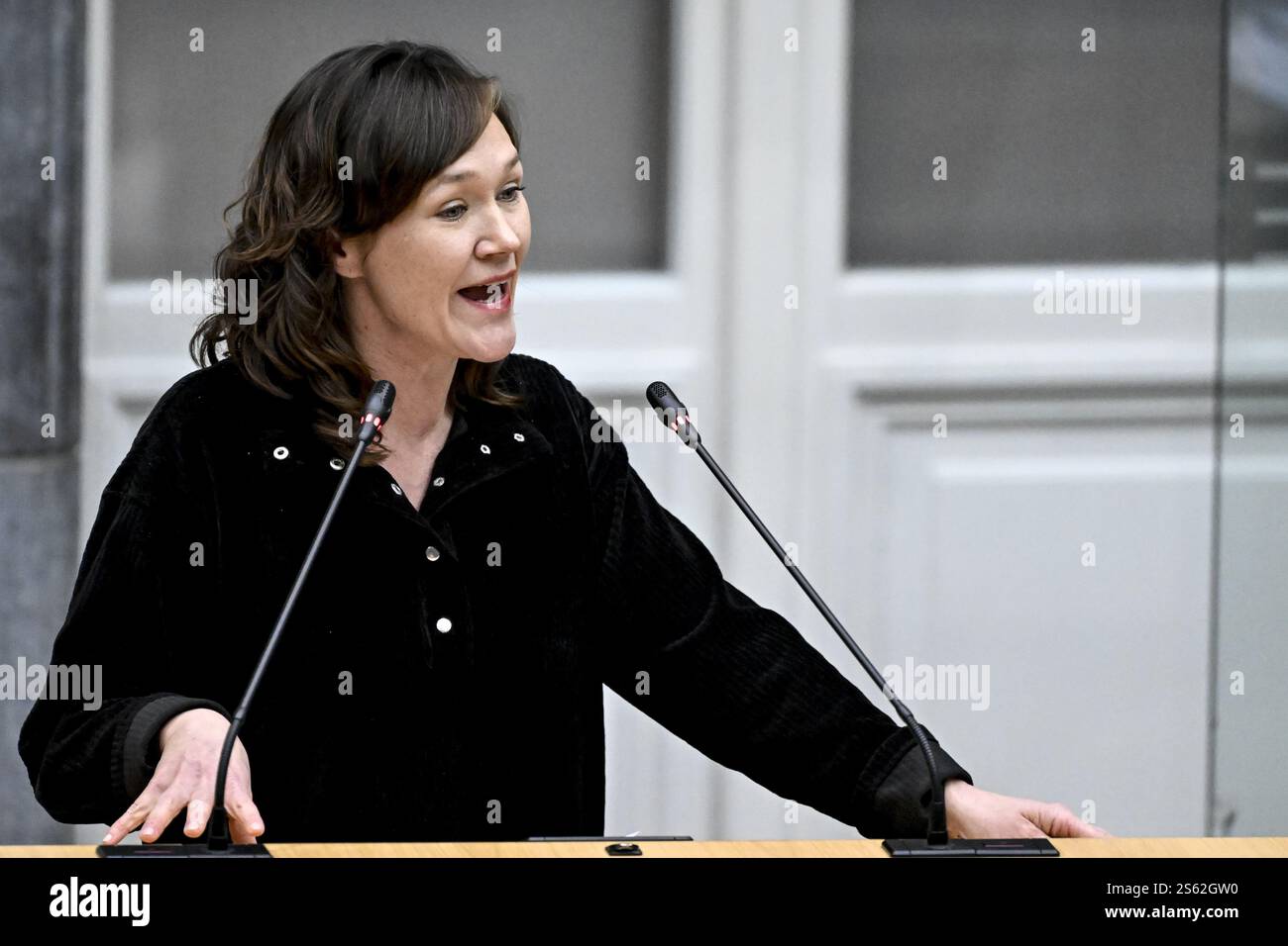 Vooruit's Hannelore Goeman pictured during a plenary session of the ...