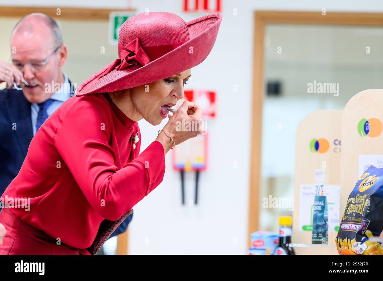 Dinteloord, Nederland. 15th Jan, 2025. Queen Maxima during a visit to ...