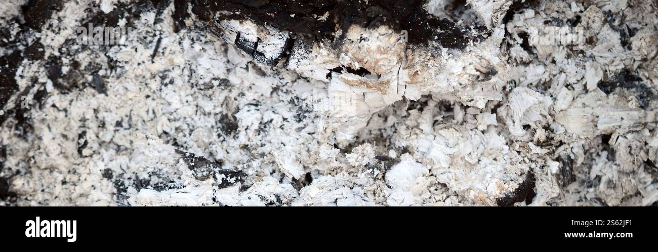 Pile of ashes after the fire went out grunge background texture. Burned ...